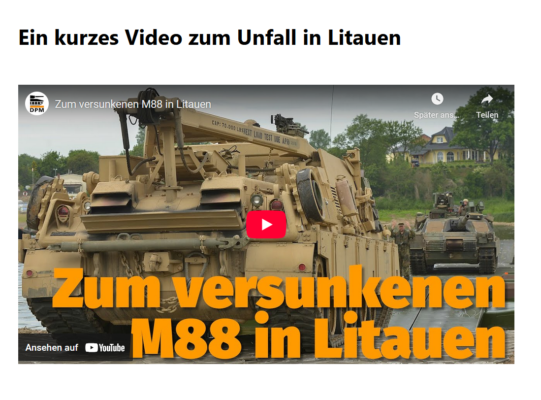 A short video about the accident in Lithuania - Tank Museum